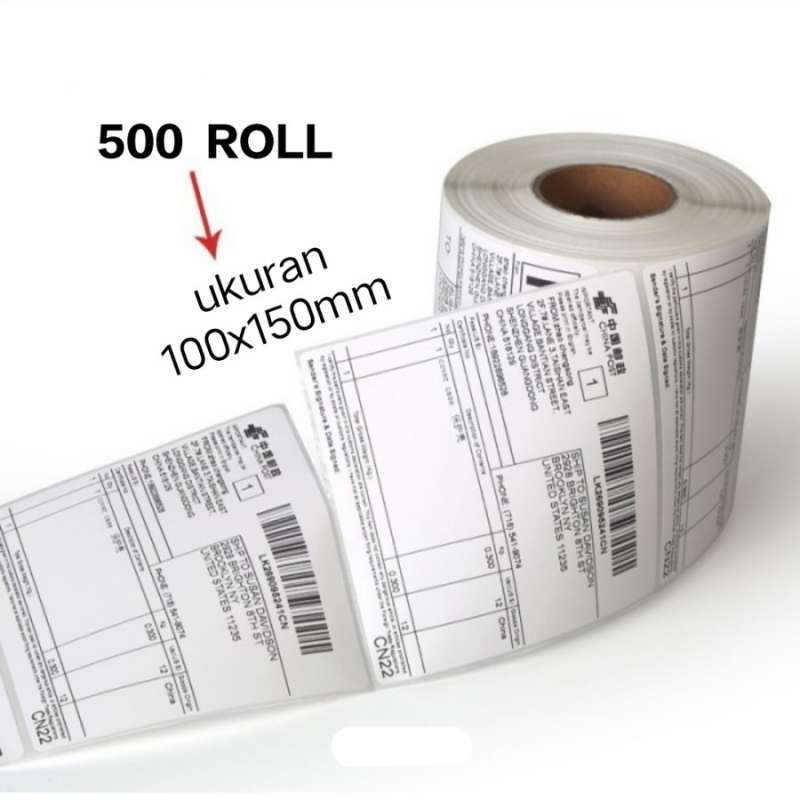 Jual Kertas Label Barcode 100 X 150 Kertas Stiker Thermal 1 Dus Isi 18 ...