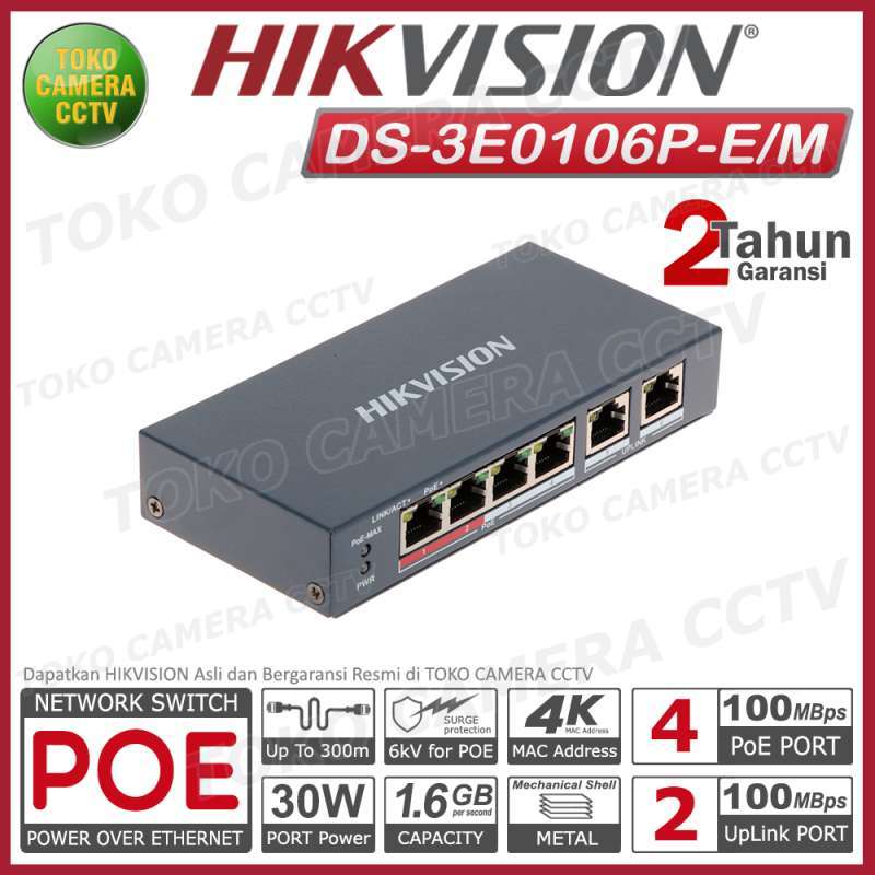 Jual SWITCH POE HIKVISION 4 PORT 2 UPLINK di Seller TOKO CAMERA CCTV ...