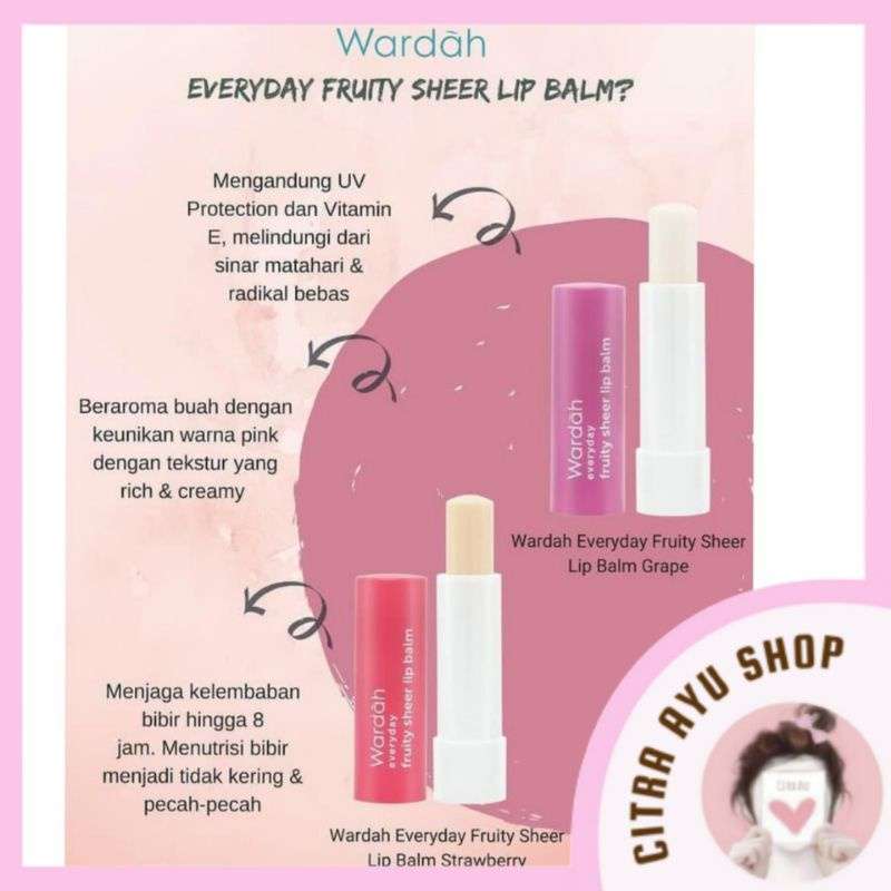Jual Wardah lip balm sheer colour di Seller Indahshopblibli - Kab ...