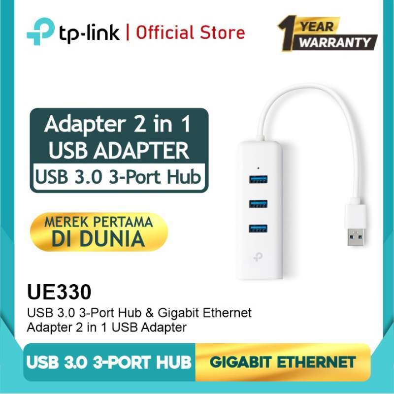 Jual TP-Link UE330 TPLink 3 Port USB HUB 3.0 & Gigabit Ethernet Adapter di Seller TP-Link ...