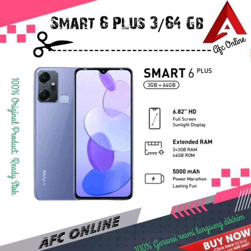 Jual Infinix Smart 6 Plus 3/64GB No Repack di Seller Afc Online - Kuwu ...