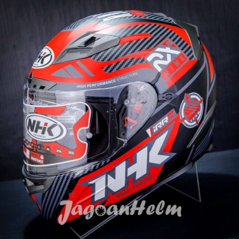Promo NHK HELM RX9 RACER-X BLACK RED DOFF RX-9 DOUBLE VISOR Diskon 50% ...