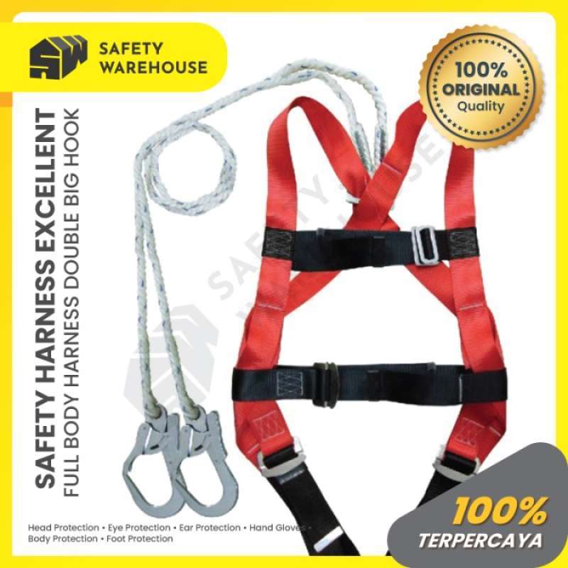 Jual Safety Harness / Full Body Harness Double Big Hook Excellent 0257a ...