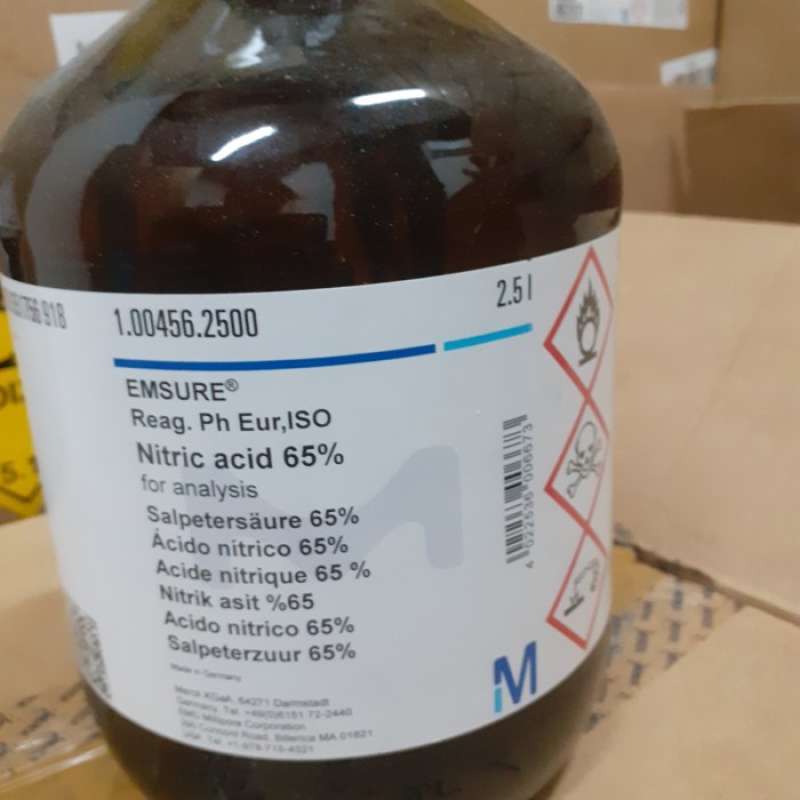 Jual Nitric Acid 65% Merck katalog 1.00456.2500 Asam Nitrat 2.5L di ...