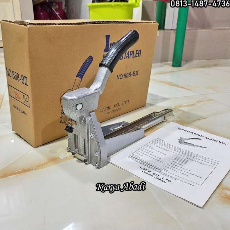 Jual Lock Hand Stapler 19mm Made In Japan / Alat Mesin Staples 3518 Di ...