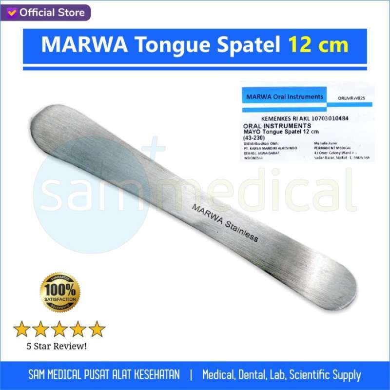 Jual MARWA Tongue Spatel / Spatula Lidah 12cm di Seller SAM MEDICAL ...