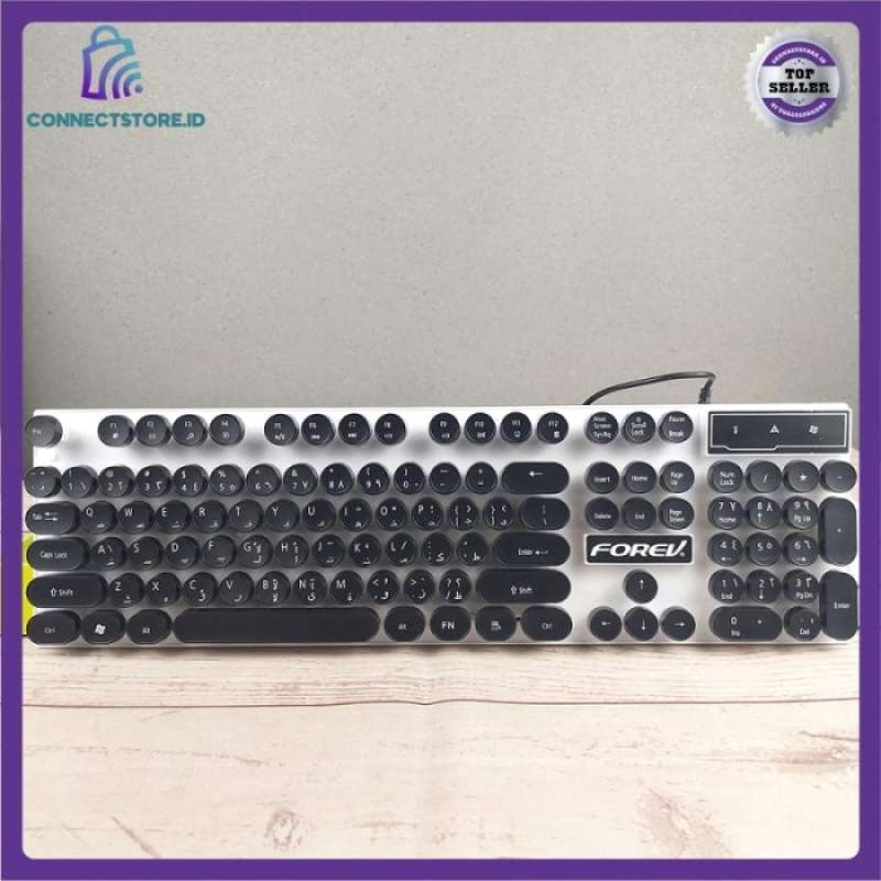 Promo Gaming Keyboard Led Rgb Arabic Letter With Mouse - Fv-q90 - Black ...