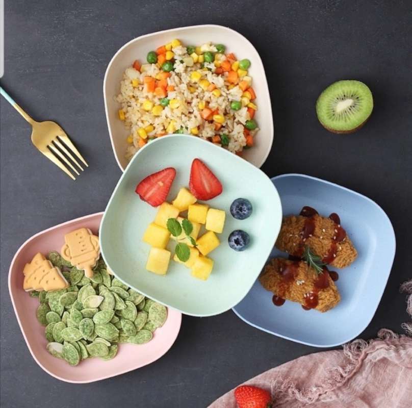 Jual PIRING PLASTIK MAKAN UNIK TEMPAT WADAH BUAH SAYURAN SNACK KUE SAJI ...