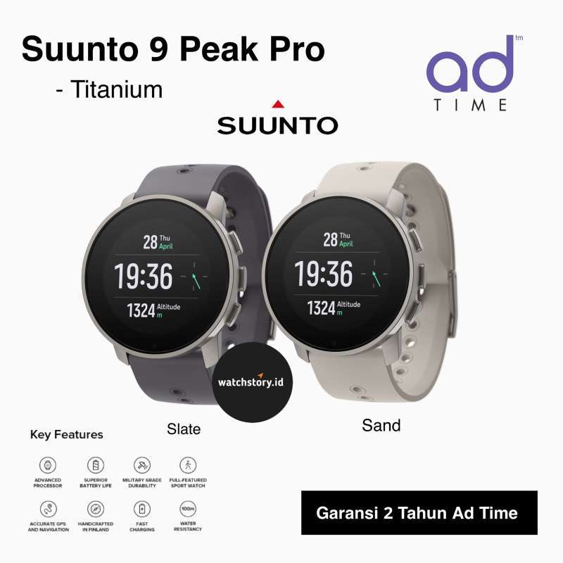 Promo Suunto 9 Peak Pro Titanium - Garansi Resmi PT. AD TIME 2 Tahun ...