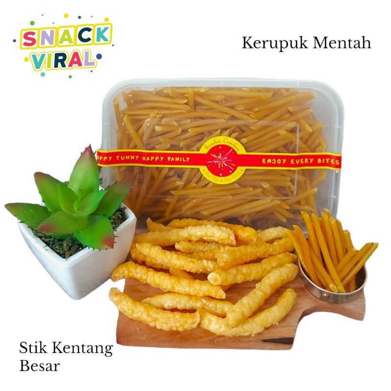 Promo Snack Viral - Kerupuk Stik Kentang Besar - Krupuk Kering Mentah ...