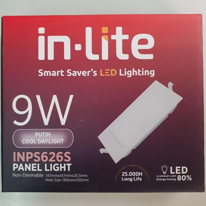 Jual Downlight Panel Inbow 9w Inlite / Segi Di Seller Gudang Lampu 10 ...