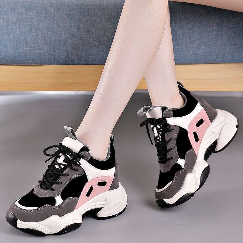 Jual Sepatu Wanita Peningkatan Dalam Sepatu Ayah Sol Tebal Siswa Musim ...