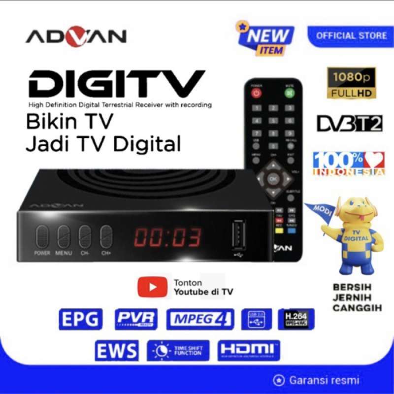 Promo Advan Set Top Box TV Digital Receiver Diskon 7% di Seller DMC KEBAGUSAN - Kab. Bekasi ...