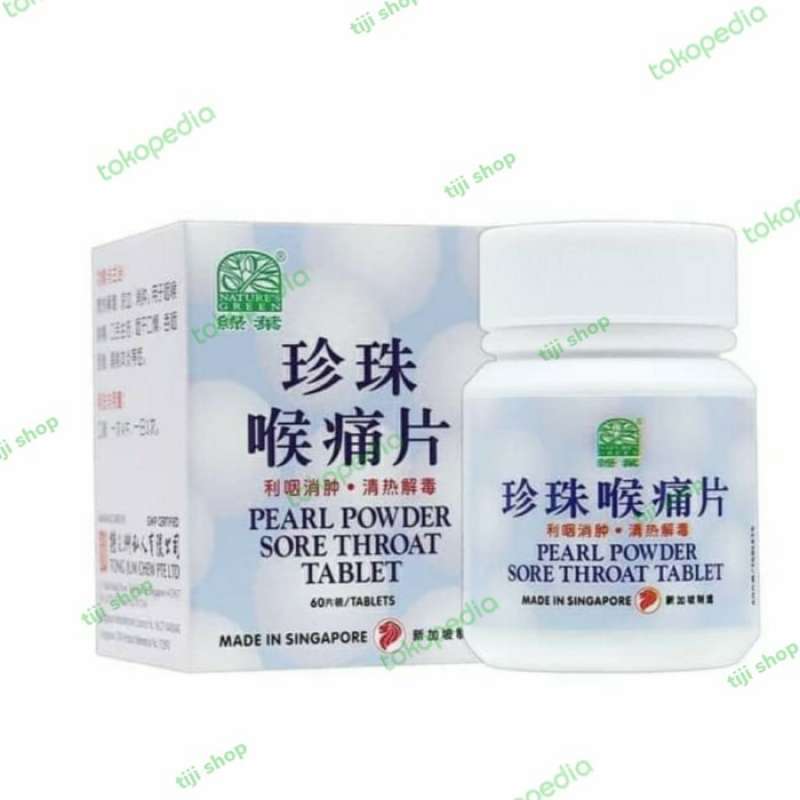 Jual Natures Green Pearl Powder Sore Throat Tablets 60s Di Seller Anes ...