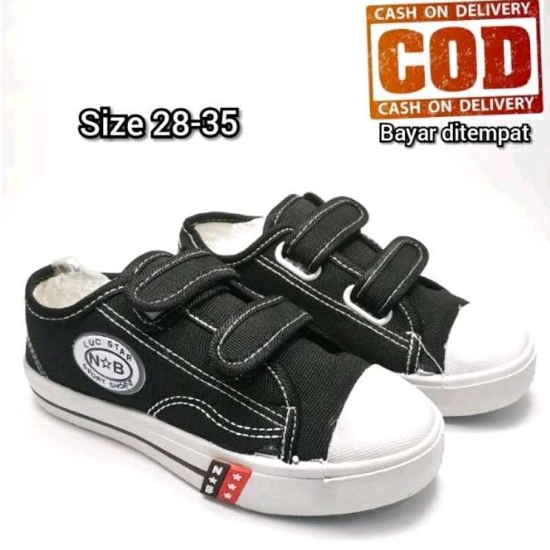 Promo Sepatu Sekolah Nb Hitam Putih Perekat Pendek - 34 Diskon 18% Di ...