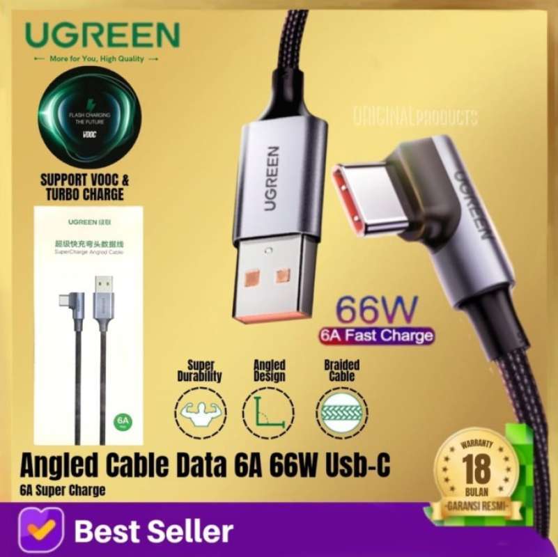 Promo UGREEN kabel data usb c Quick charging Qualcomm 3.0 cable 3 meter ...