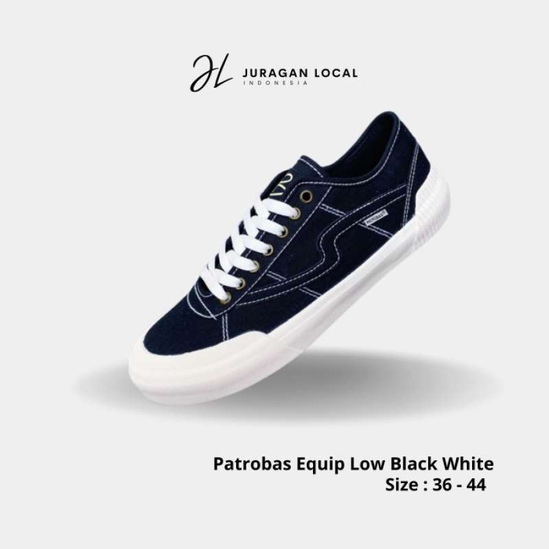Jual Sepatu Patrobas Equip Low Black White Original Made In Indonesia ...