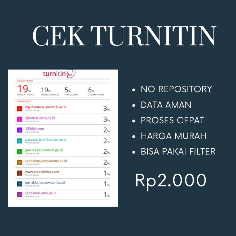 Jual Jasa Cek Turnitin No Repository Di Seller Mikro Net - Tomang, Kota ...