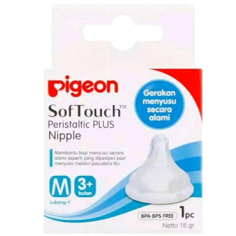 Jual PIGEON PERISTALTIC PLUS NIPPLE 1 BOX - SIZE M+ 3 BULAN di Seller Toko Susu Asia Mandiri ...