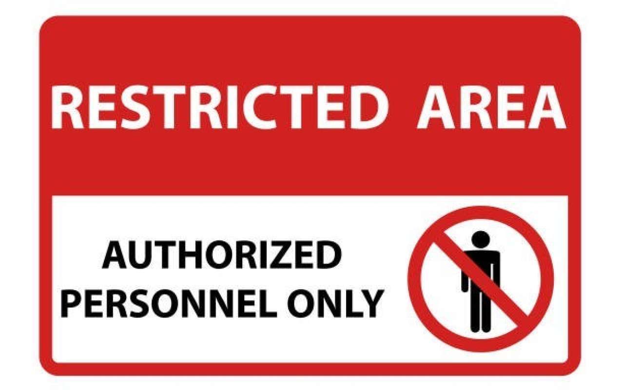 Promo SIGN STICKER RESTRICTED AREA AUTHORIZED PERSONNEL ONLY - 20X15 ...