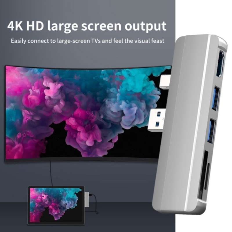 Jual Hub Splitter Usb 3.0 Untuk Surface Pro 4 5 6 4k Hdmi di Seller ...