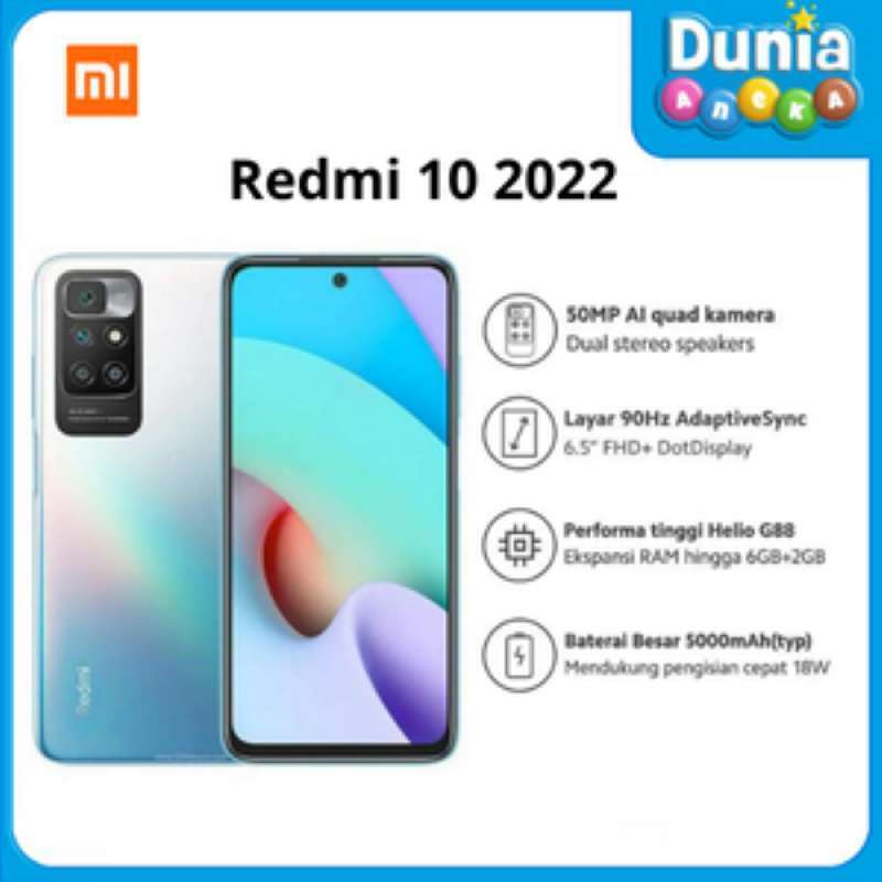 Jual Xiaomi Redmi 10 2022 - 4GB 64GB Biru di Seller CV Aurora ...