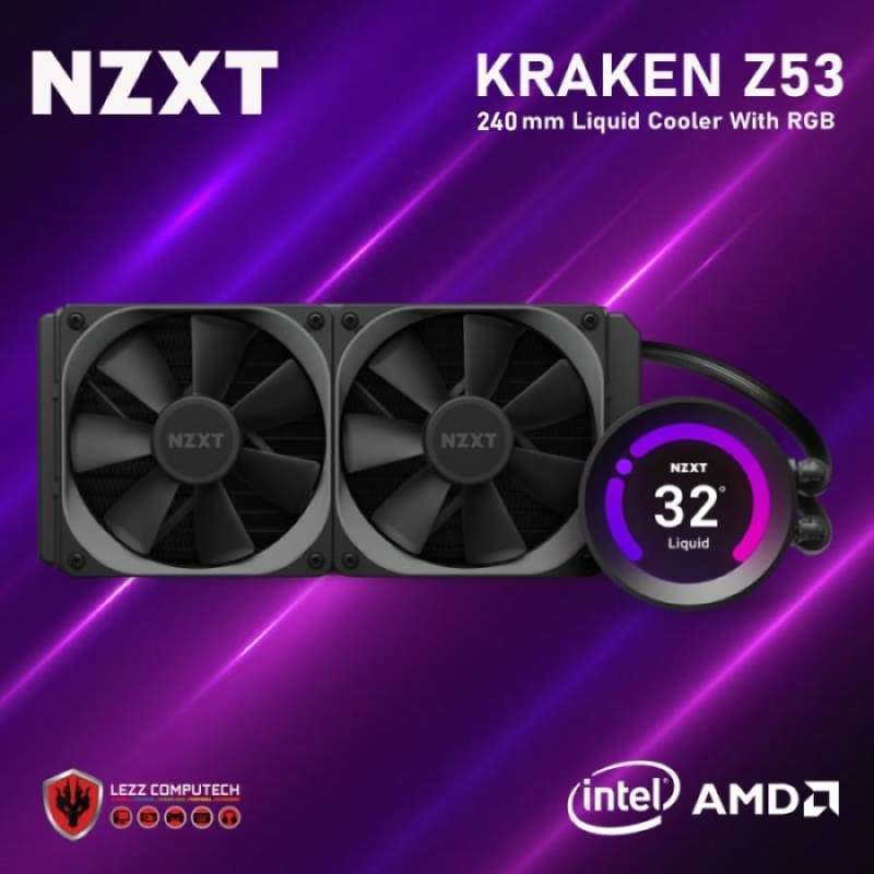 Jual NZXT KRAKEN Z53 - 240mm AIO Liquid Cooler RGB with LCD Display di ...