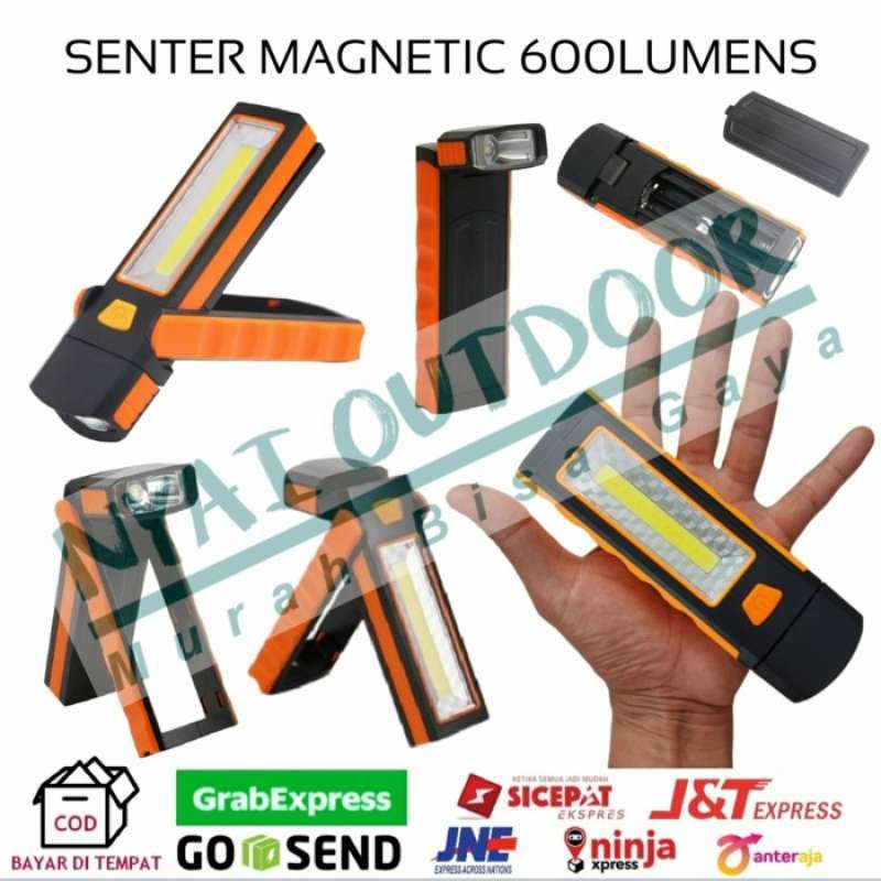 Promo senter magnetic 600 lumens senter lampu tenda camping gunung ...