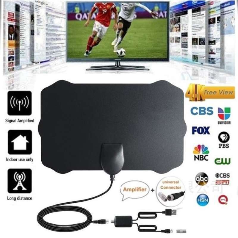 Jual Dor Ty22D Antena Penguat Sinyal Tv Digital Indoor Hdtv 50 Miles ...