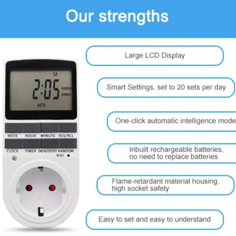 Promo Otomatis Digital Timer Socket Stop Kontak Kontrol Waktu Hemat ...