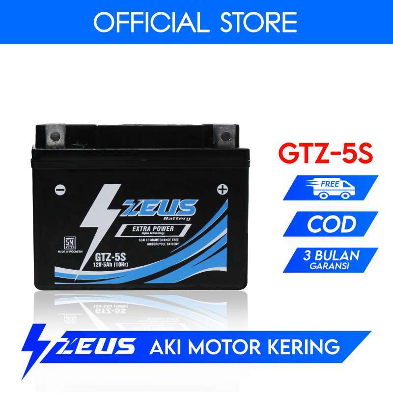 Jual Zeus Battery GTZ5S Super Power Aki Kering Motor for Suzuki Hayate ...