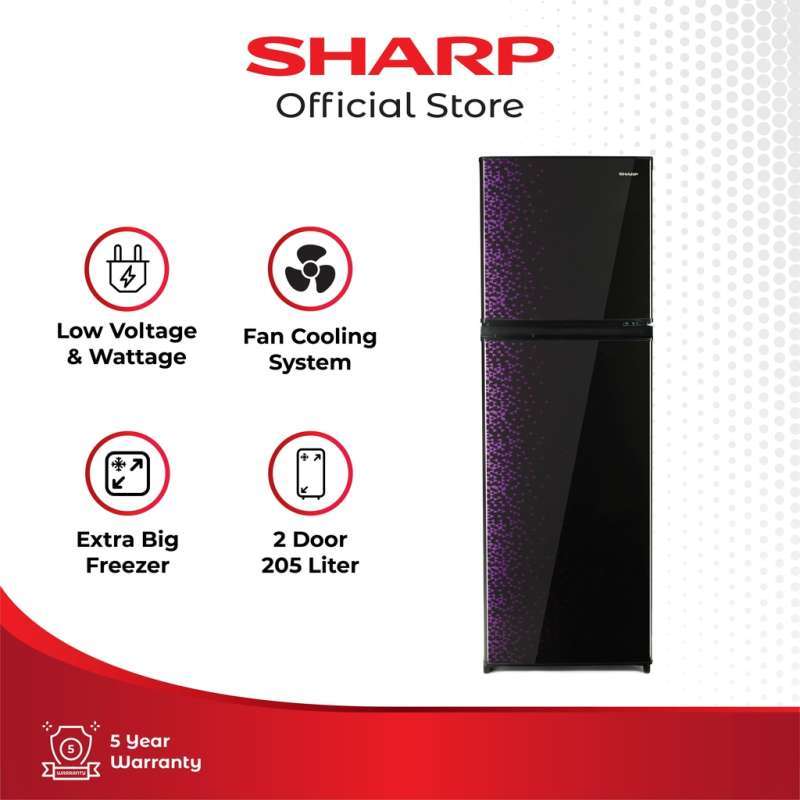 Promo Sharp Sj-236mg Gb/gr Kulkas 2 Pintu Shine Magneglas [187 L/205 L] - Blue Diskon 28% Di ...