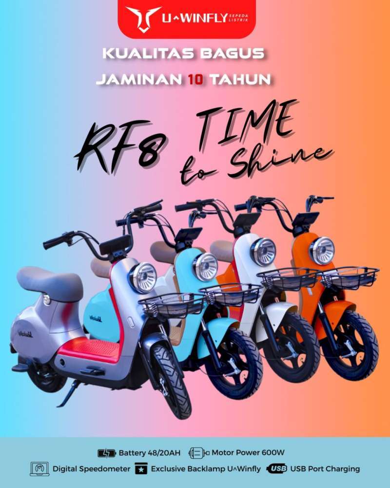 Jual Sepeda Listrik Uwinfly Rf8 Redfish 8 Moped Electric Bike Garansi ...