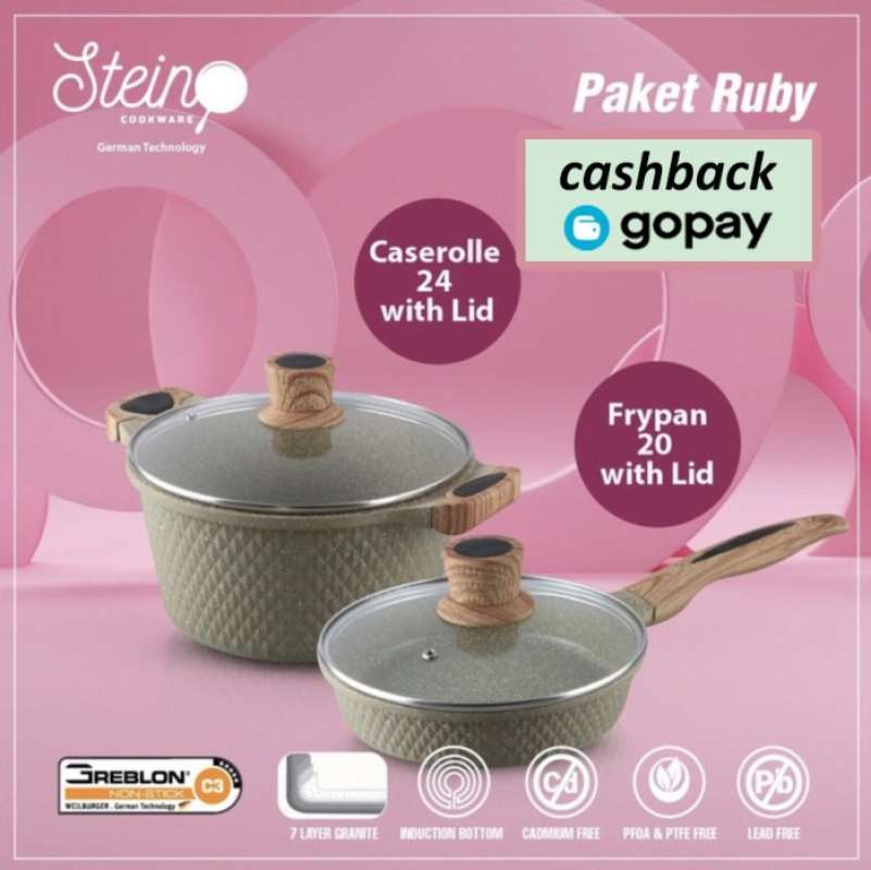 Jual Original Stein Cookware Paket Ruby Casserole and Frypan di Seller ...