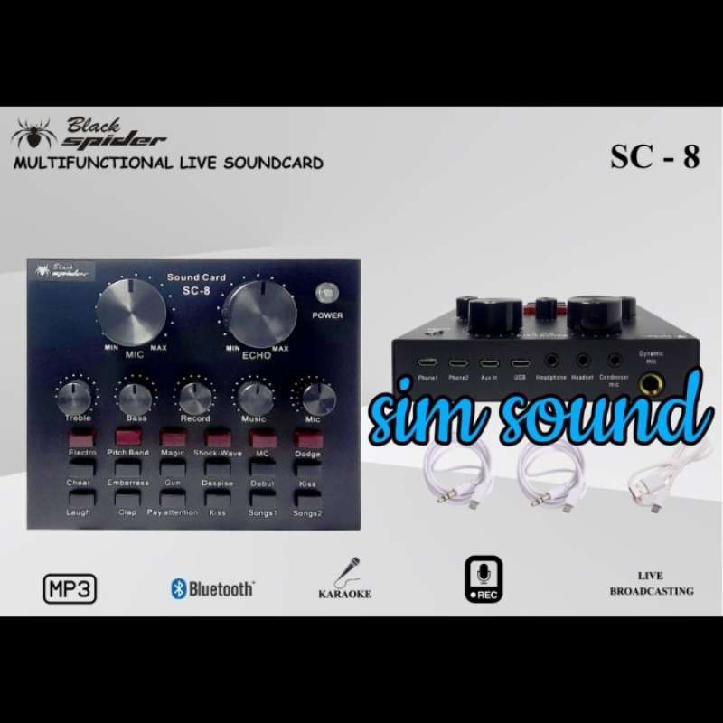 Jual SOUNDCARD BLACK SPIDER SC8 ORIGINAL BLACKSPIDER SC 8 di Seller ...