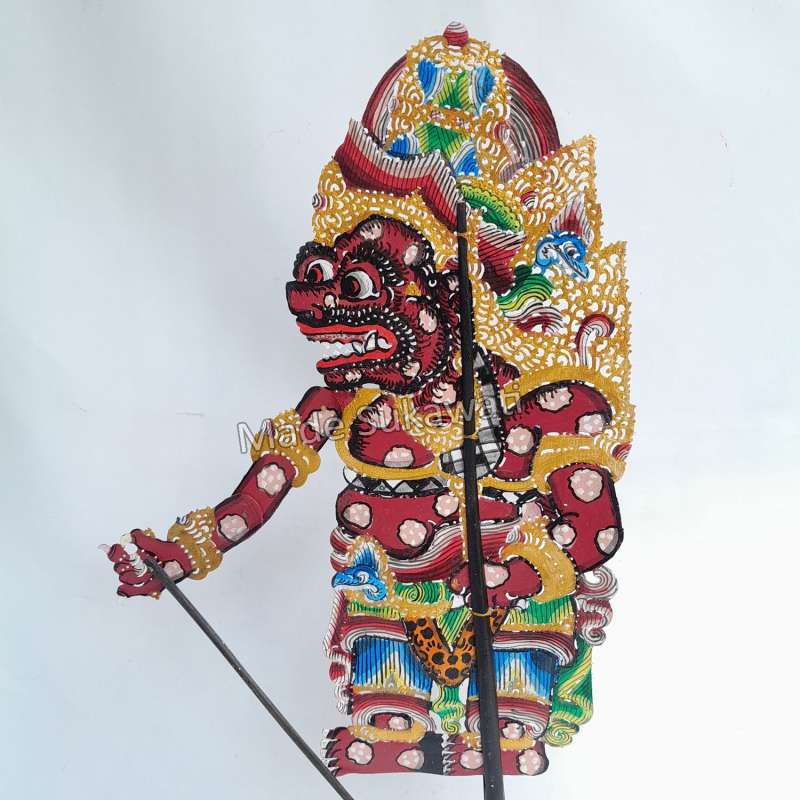 Jual Kerajinan Wayang Bali bahan kulit tangkai Kayu ukiran tangan ...