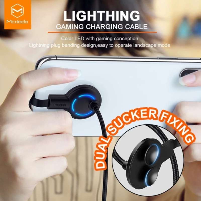 Jual Mcdodo Razer Kabel Gaming Lightning iPhone 2A Fast Charging LED ...
