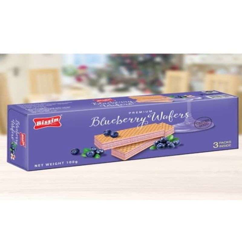 Jual Bissin Premium Blueberry Wafers [100g] di Seller Quality Food Mart ...