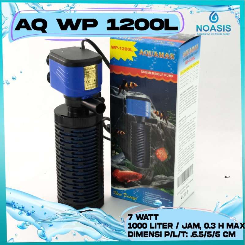 Promo Pompa Air Aquarium Internal Filter Aquaman -1200L Sumbersible ...
