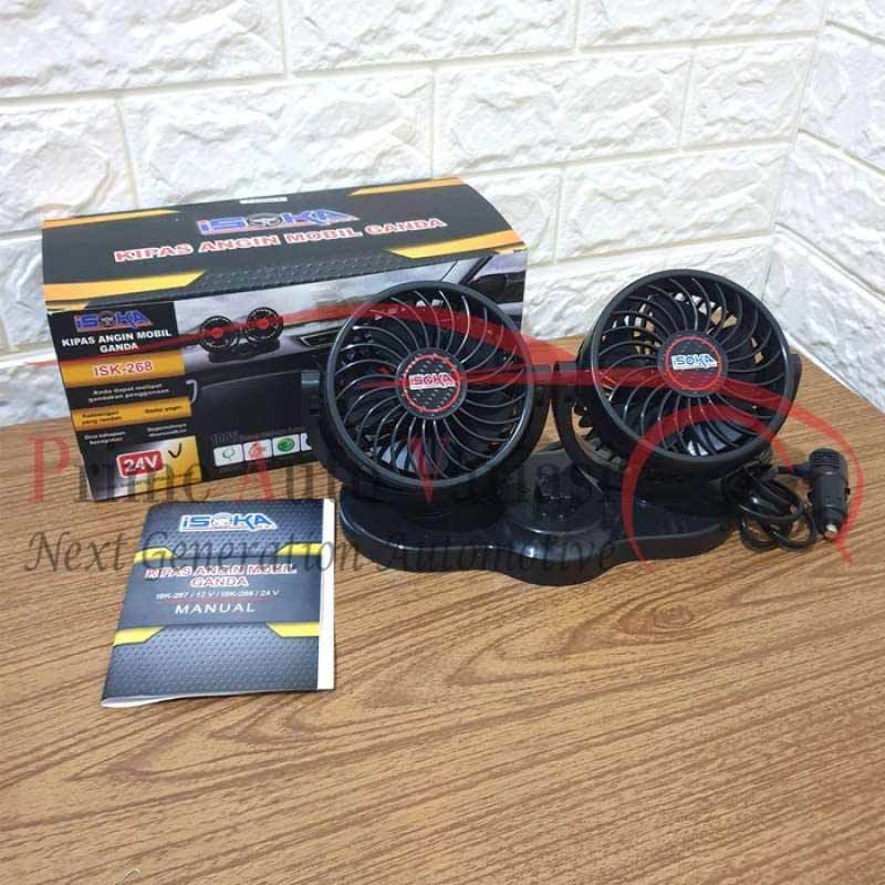 Jual Isoka Kipas Angin Mobil Double Fan Blower [24 Volt] Di Seller ...