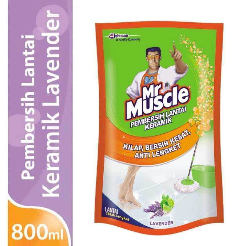 Jual MR. MUSCLE Axi Pembersih Lantai Keramik - Lavender [Pouch 800mL] di Seller Bhakti Karya ...