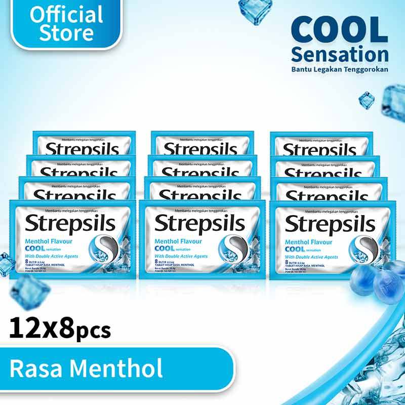 Promo Strepsils Cool Menthol Flavour [12 X 8pcs] Diskon 8% Di Seller ...