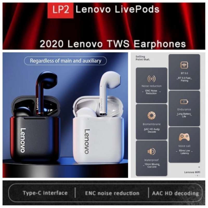 Promo LivePods TWS LP2 - Bluetooth TWS Earphones - 300mAh Storage Box ...