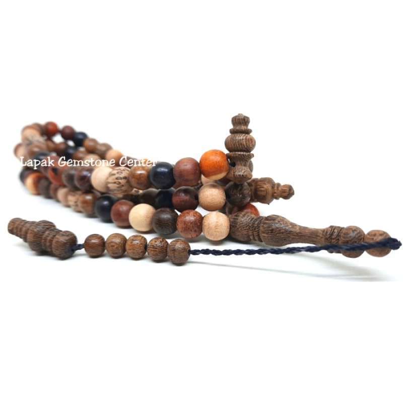 Jual Tasbih Kayu Kombinasi 7 Kayu Bertuah 99 Butir Original Asli di ...