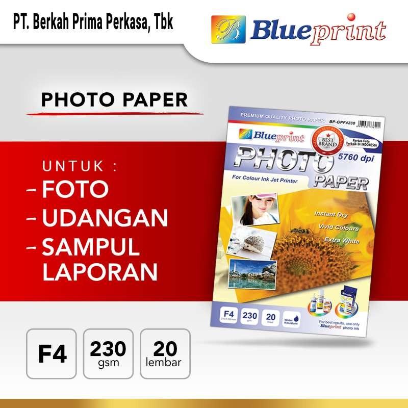 Jual Blueprint Kertas Foto Glossy [F4 / 230 gsm] - White di Seller ...