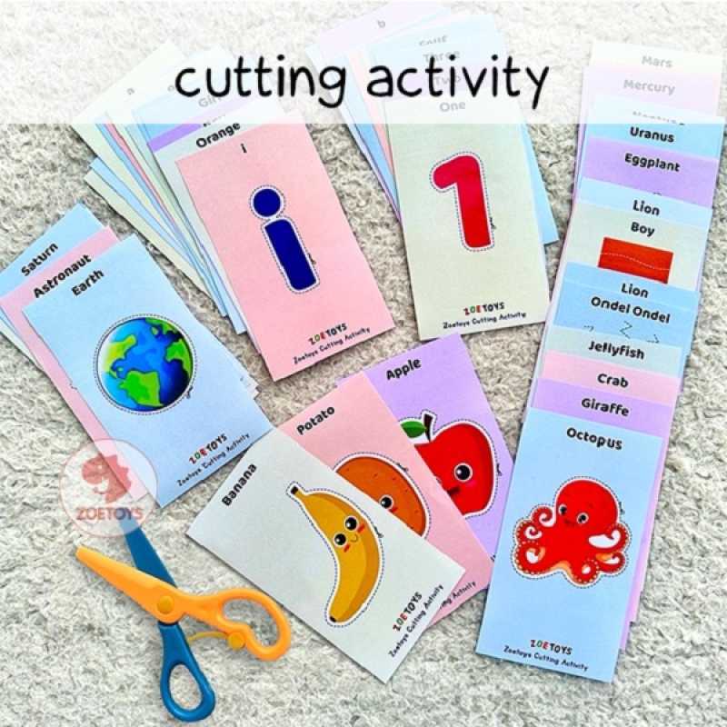 Jual Zoetoys Cut and Paste Activity 60 lembar | Aktivitas Menggunting ...