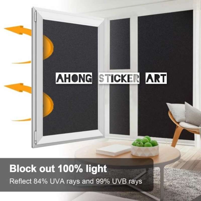 Promo Sticker Kaca 100%/sandblast Hitam/stiker Kaca 100%/kaca Film ...