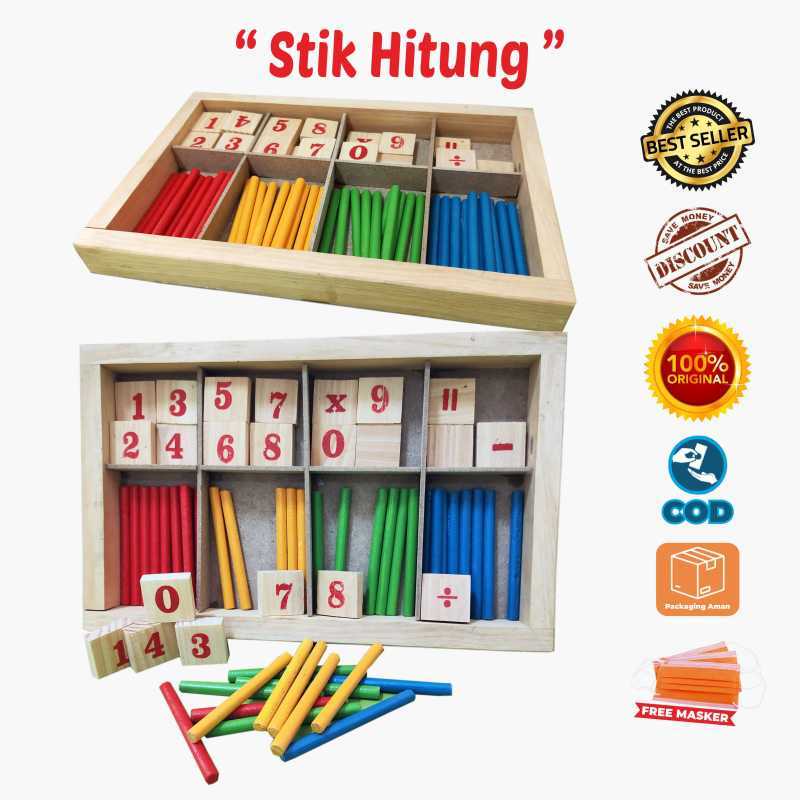 Jual Mainan Edukasi Balok Kayu Alat Peraga Edukasi Anak Tk Paud Alat ...