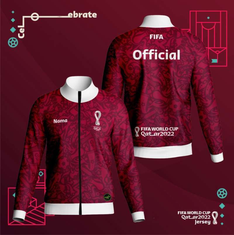 Jual Jaket Official Olahraga Sepak Bola Casual Piala Dunia Qatar 2022 ...
