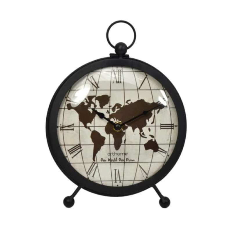 Promo Jam Meja Klasik 22cm/Jam meja Peta dunia/Jam meja antique Metal ...